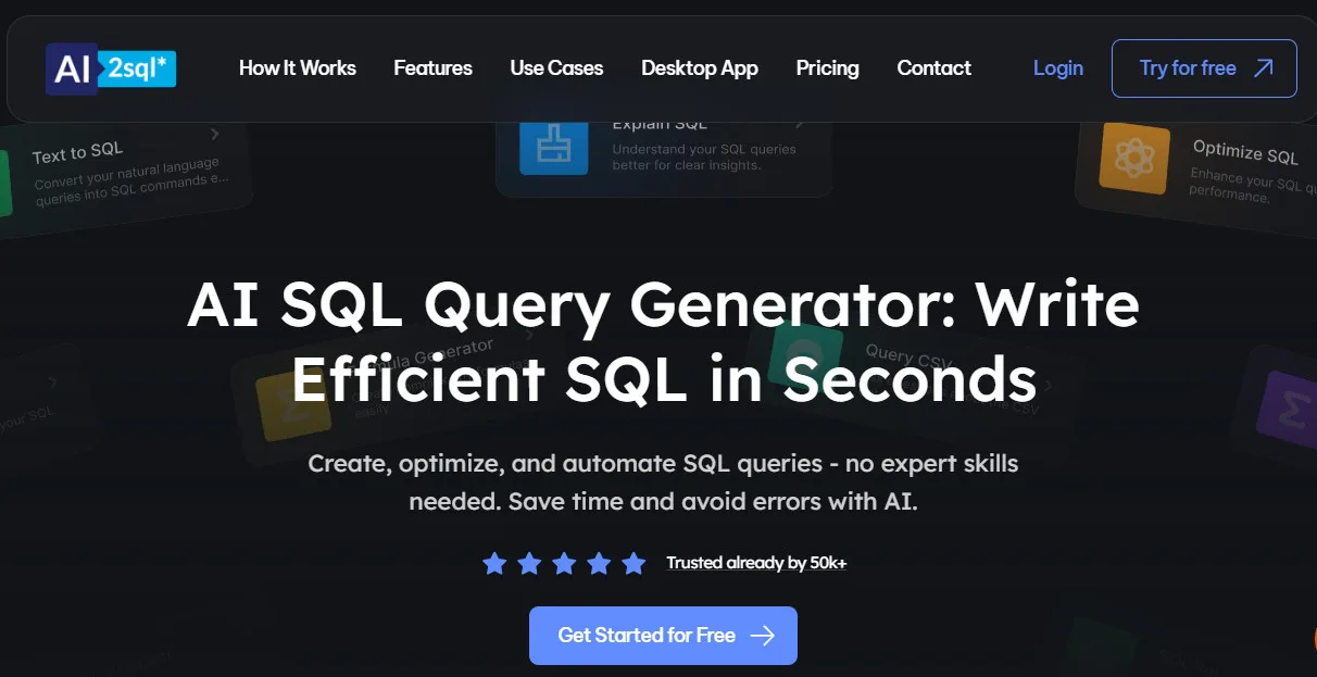AI2sql Review 2025 - Pricing, Alternatives & Tutorial | Best Free AI Tools