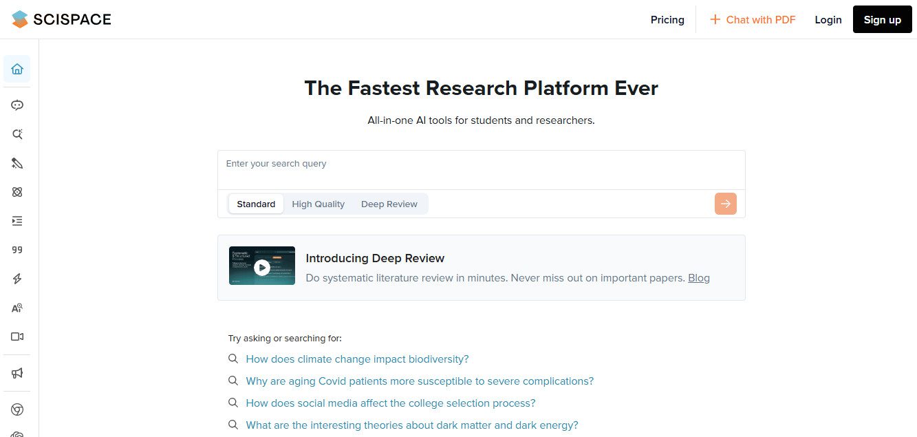 SciSpace AI Review 2025 - Pricing, Alternatives & Tutorial | Best Free AI Tools